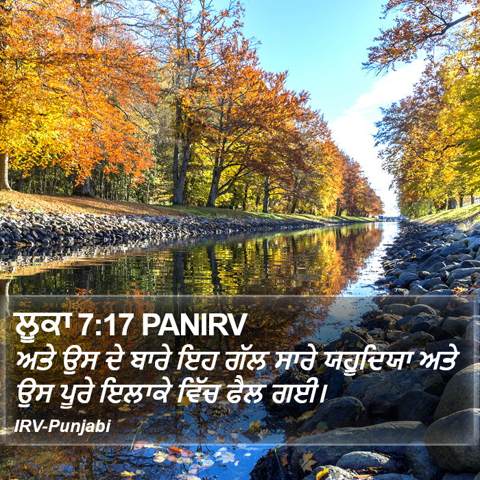 ਲੂਕਾ 7:17 PANIRV - ਅਤੇ ਉਸ ਦੇ ਬਾਰੇ ਇਹ